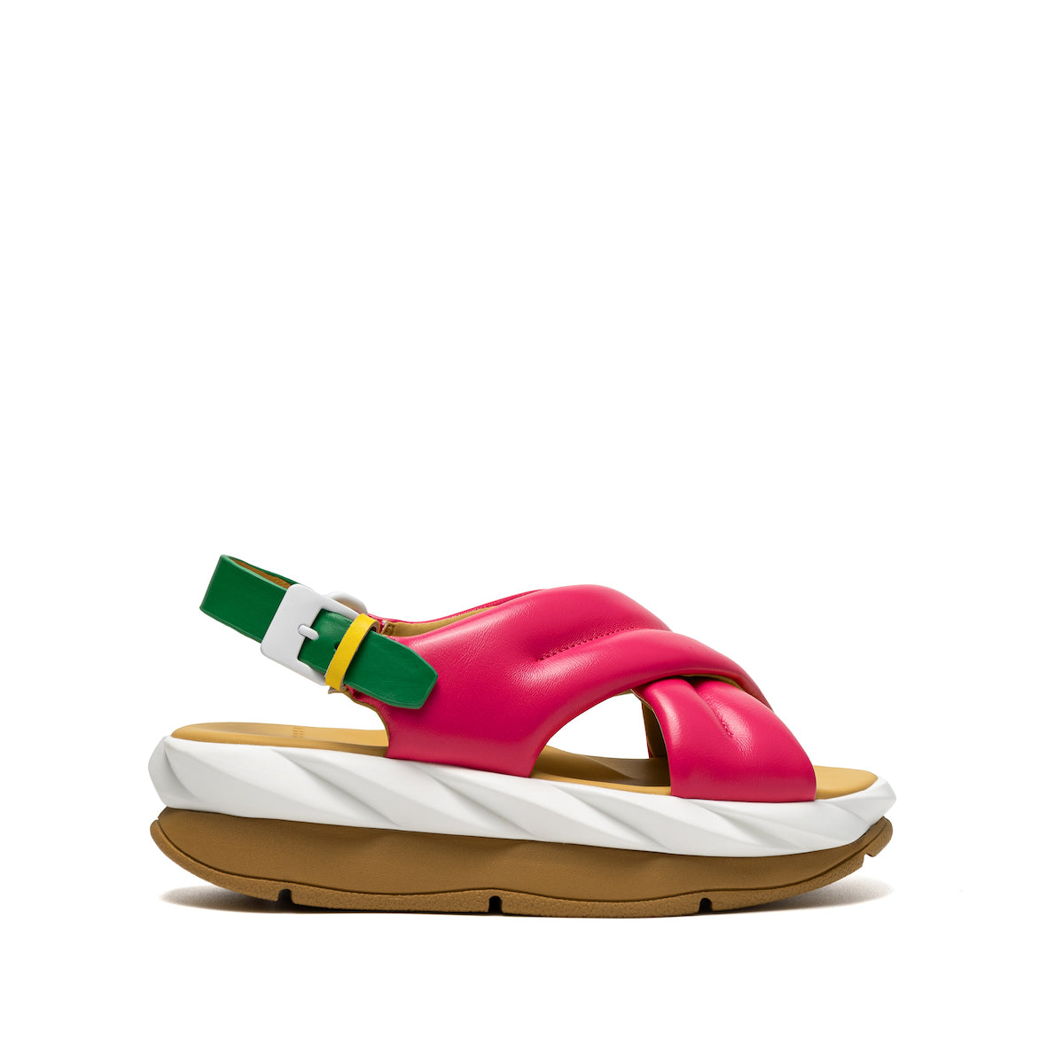 MELLOW MOA FUSHIA I Slingback platform sandals for women